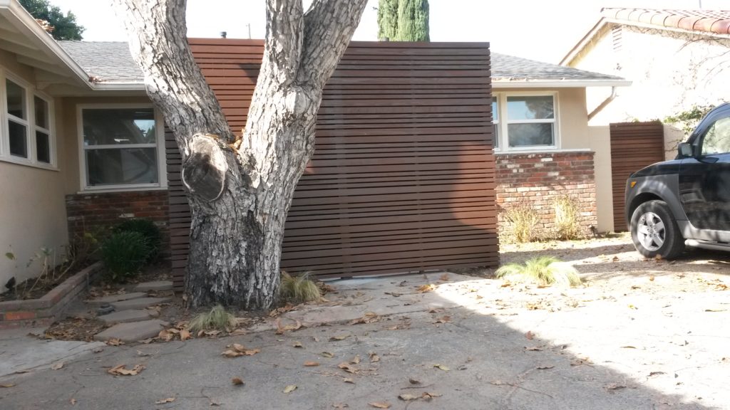 Zen Horizontal Front Porch Privacy Wall - WoodFenceExpert.com